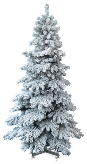 Spruce Snow Capped Tree With LED Lights - Traditional - Christmas Trees ...