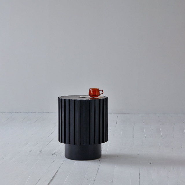 Flora Stool, Matte Black - Transitional - Side Tables And End Tables - by LH Home | Houzz