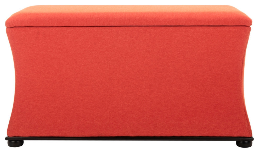 Leone Storage Bench Orange - Contemporary - Accent And Storage Benches ...