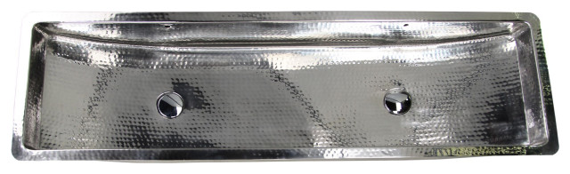 Nantucket TRS48-OF Stainless Double Trough Undermount Bathroom Sink ...