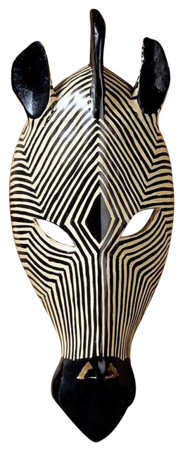 Zebra Mask Plaque - Wall Sculptures - by XoticBrands Home Decor | Houzz