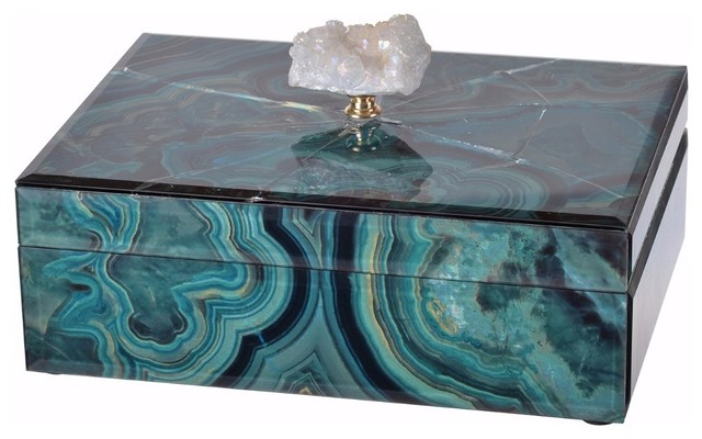 High-class Spacious Marbled Box, Multicolor - Contemporary - Decorative ...