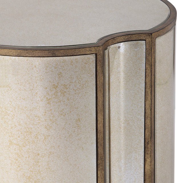 Harlow Mirrored Accent Table - Transitional - Side Tables And End ...