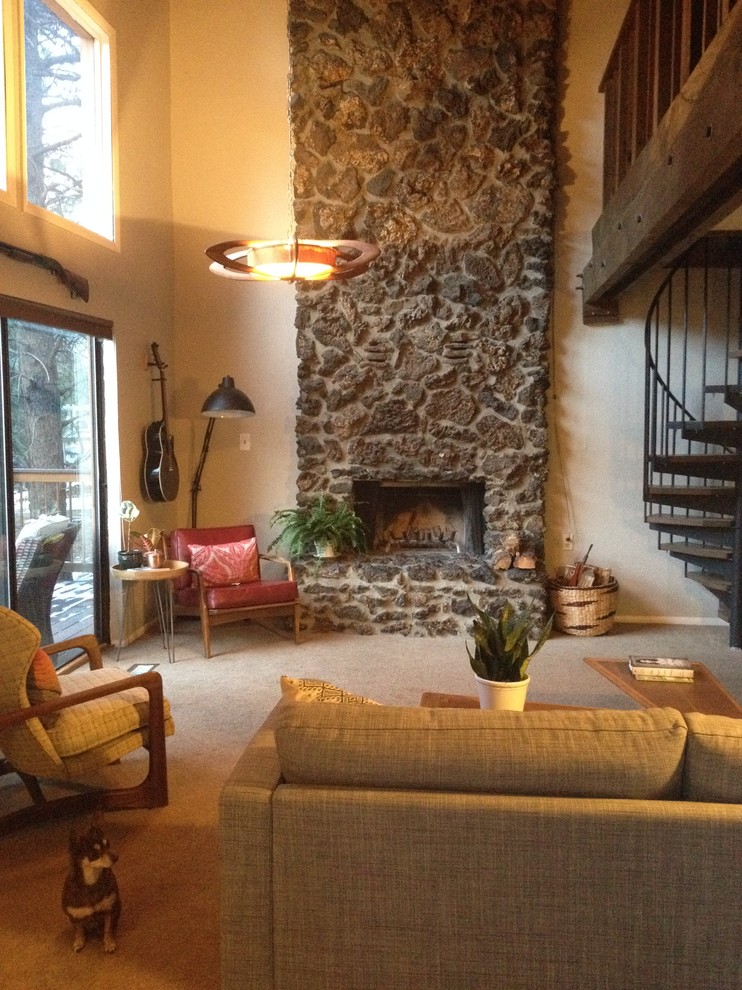 Beast of a Lava Rock Fireplace