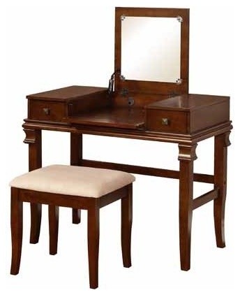 Linon Angela Vanity Set - Traditional - Bedroom & Makeup Vanities - by ...