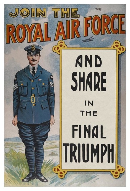 "WWI: Join the Royal Air Force" Digital Paper Print, 14"x20", 26"x38 ...