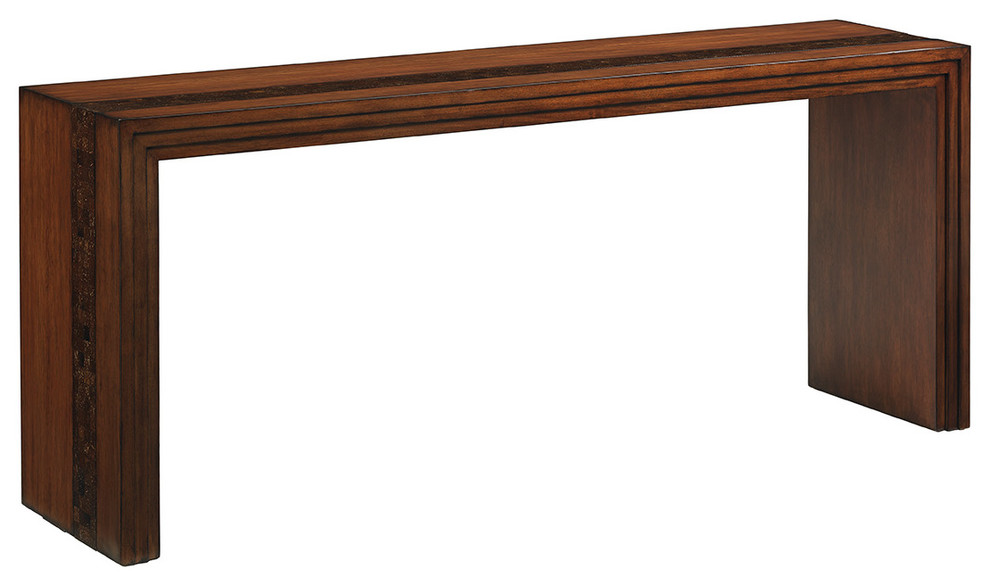 Tommy Bahama Home Island Fusion Turtle Island Console, Dark Walnut ...