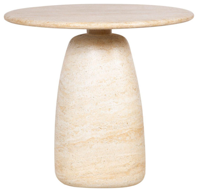 Courtyard Concrete Side Table, Low - Contemporary - Outdoor Side Tables ...