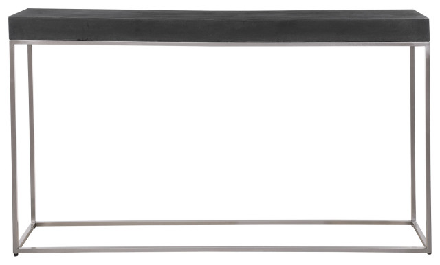 Uttermost Jase Black Concrete Console Table - Industrial - Console Tables - by HedgeApple | Houzz