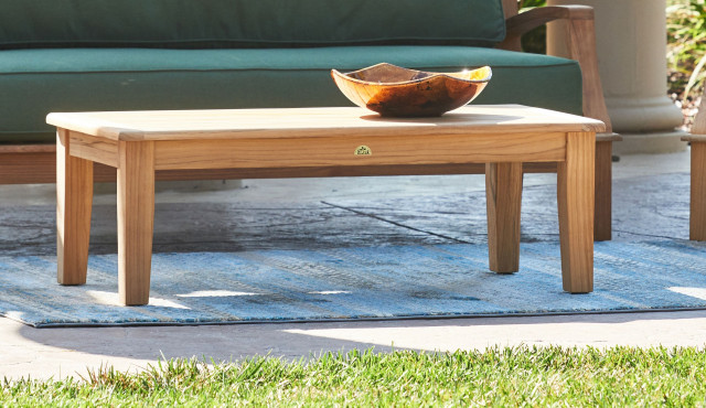 Grande Rectangular Teak Outdoor Coffee Table - Transitional - Outdoor Coffee Tables - by ...
