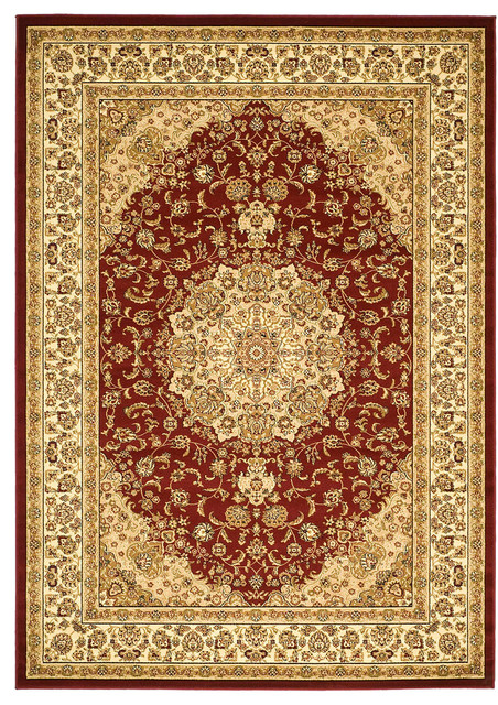 Safavieh Lyndhurst lnh222b Rug, Red/Ivory, 3'3" x 5'3" - Traditional ...