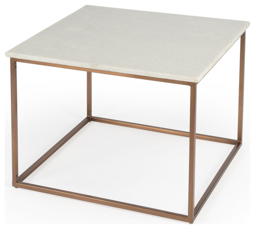 Marble And Metal Coffee Table - Contemporary - Coffee Tables - by ...