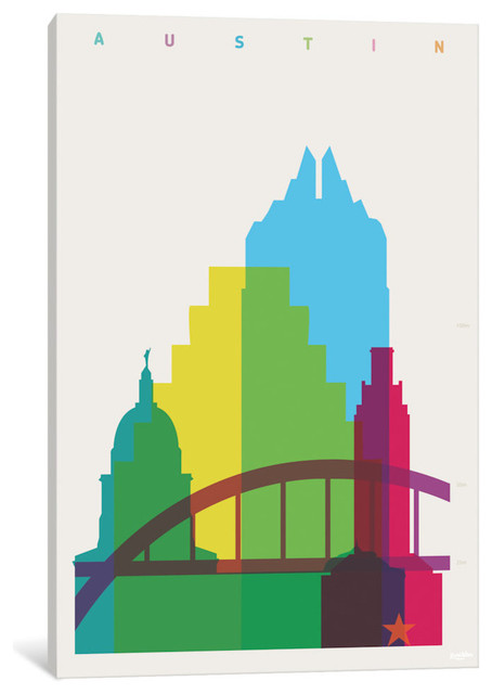 "Austin" by Yoni Alter, 12x8x.75, 18x12x1.5 - Contemporary - Prints And ...