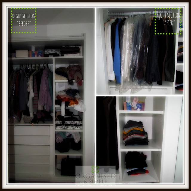 Under utilised fitted wardrobe - redesign & redistribution - Modern ...