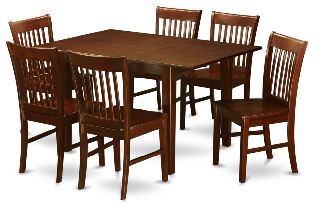 7-Piece Kitchen Dinette Set, Kitchen Tables With 6 Kitchen Dining ...