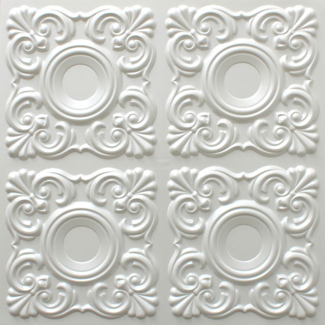 Pearl White 3D Ceiling Panels, 2'x2' - Modern - Ceiling Tile - by ...