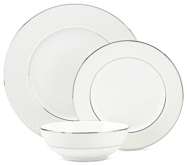 Lenox Venetian Lace 3-Piece China Set - Transitional - Dinnerware Sets ...