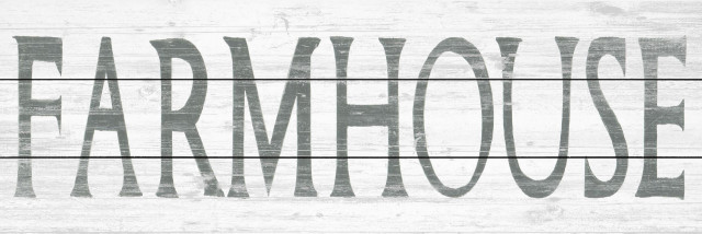 "Vintage Farmhouse" Painting Print on White Wood, 30"x10" - Farmhouse ...