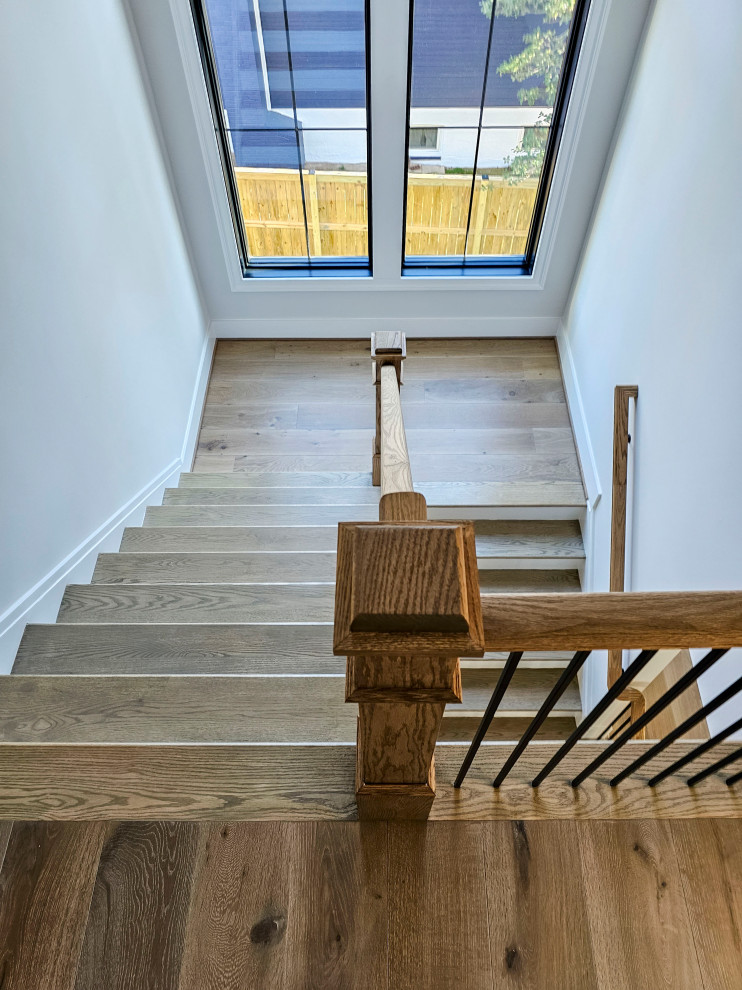 105_Modern and Bold U-Shaped Staircase, Vienna VA 22180 - Modern ...