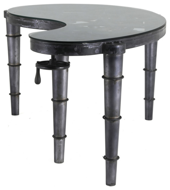68 Inch Gears Desk Black Industrial Moe's Home - Industrial - Desks And ...