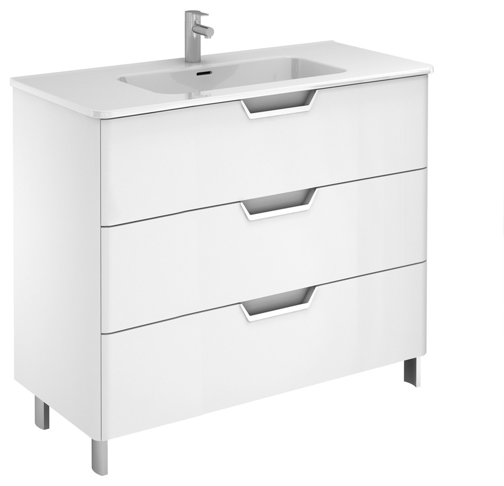 Eviva Hayat 39 Inch Freestanding Bathroom Vanity in White, H 34 x W 39 ...