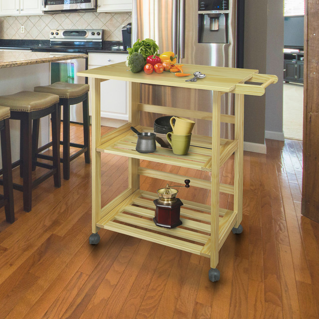 Trek Folding Kitchen Cart - Transitional - Kitchen Islands And Kitchen ...