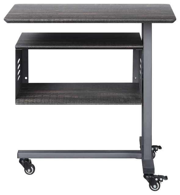 ACME Cargo Accent Table WithWall Shelf, Gunmetal - Industrial - Side ...
