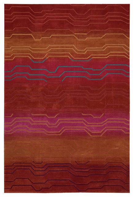 Nourison Contour Sunburst Area Rug, 7'3"x9'3" - Contemporary - Area ...