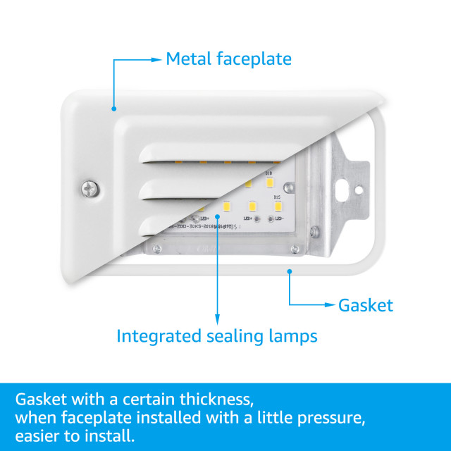 6-Pack Step Lights Indoor, Wall Mount Stair Lights With Louver ...