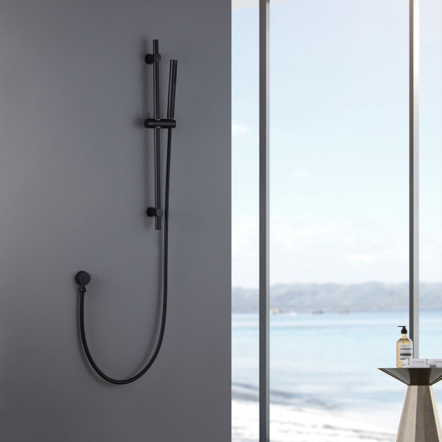 Wall Mounted Handheld Shower with Slide Bar-Less Rough-in Valve ...