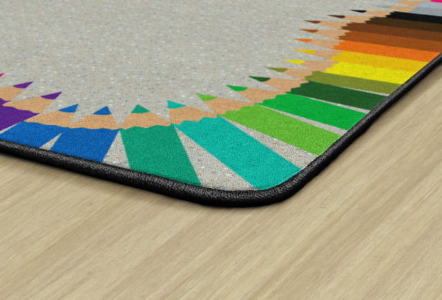 Flagship Carpets VA276-44A 7'6 X 12' Colored Pencils Educational Rug ...