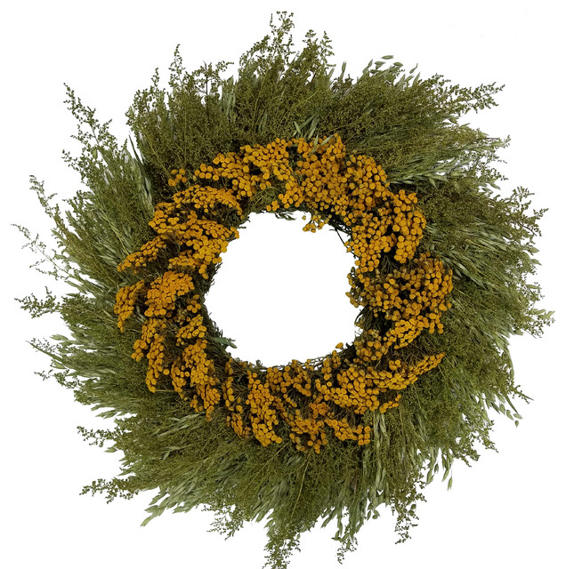 Sweet Annie & Tansy Wreath, 22" - Farmhouse - Wreaths And Garlands - by ...