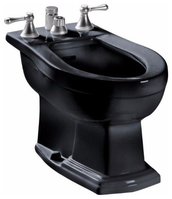 Toto Clayton Vertical Spray Flushing Rim Bidet, Cotton White - Bidets ...