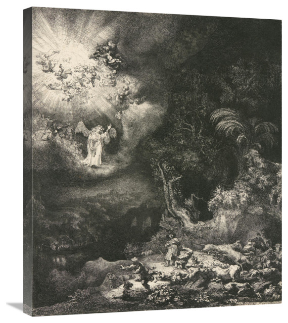 "The Angel Appearing to the Shepherds, 1634" by Rembrandt van Rijn, 26 ...