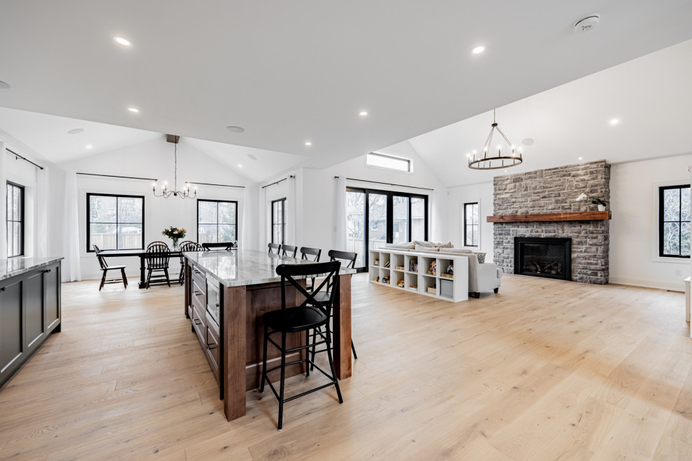 Open Concept Modern Farmhouse - Farmhouse - Living Room - Toronto - by ...