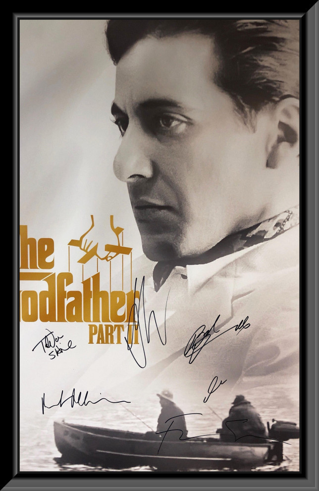 The Godfather Part II cast signed movie poster, 27x40 inches ...