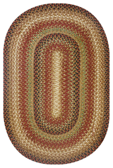 Homespice Decor Gingerbread Jute Braided Rug 8x10' Oval - Contemporary ...