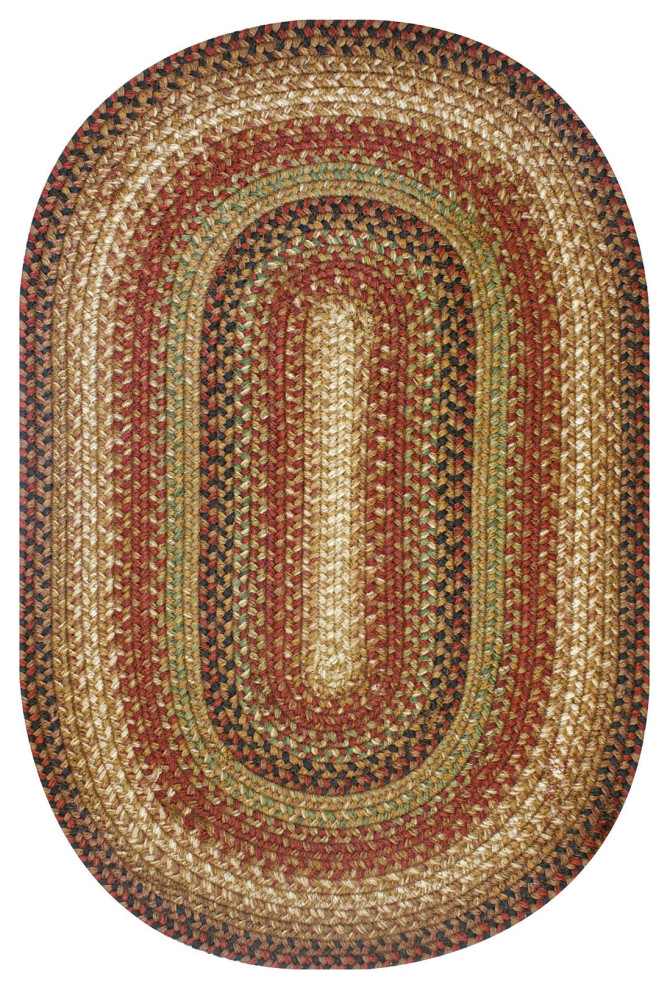 Homespice Decor Gingerbread Jute Braided Rug 8x10' Oval - Contemporary ...