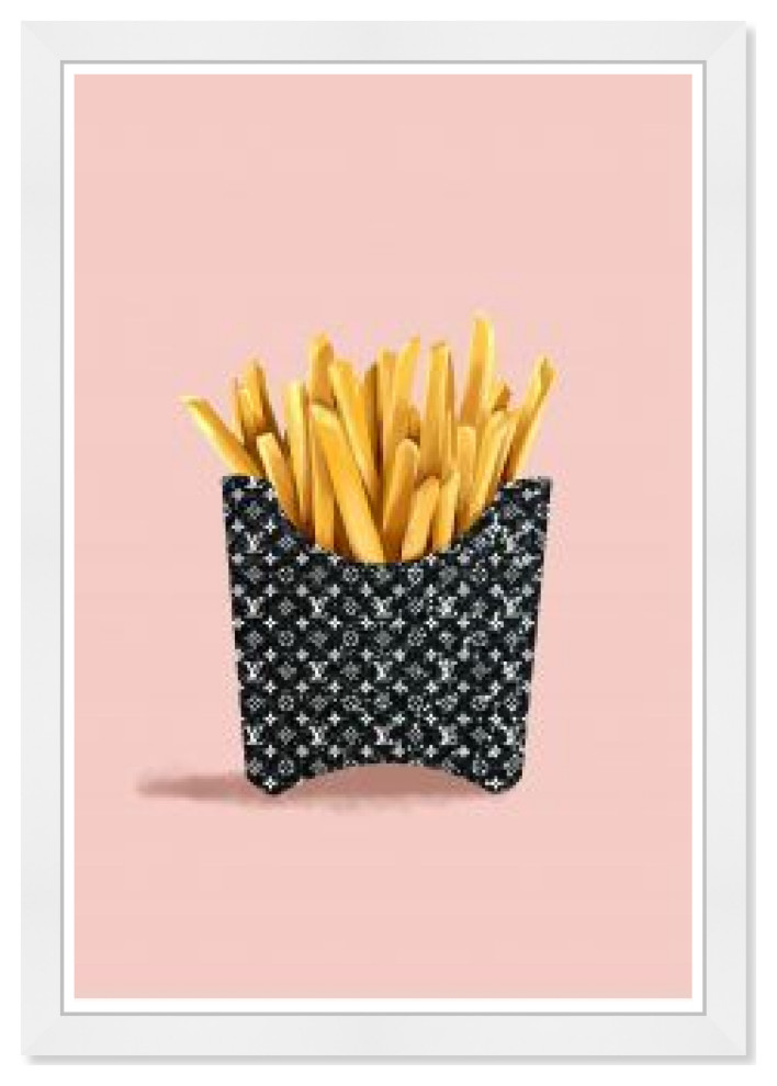 Wynwood Studio Fashion French Fries Framed Print Wall Art ...