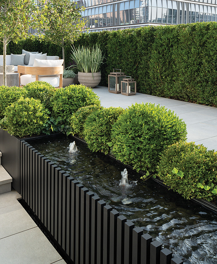 Sleek and Modern Water Feature - Modern - Deck - New York - by ...