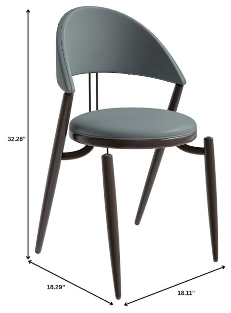 Venice Collection Modern Dining Chair In Light Grey - Modern - Dining ...