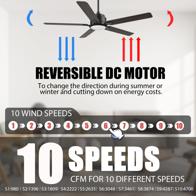 CARRO Indoor Smart Ceiling Fans with Dimmable LED light and Remote ...