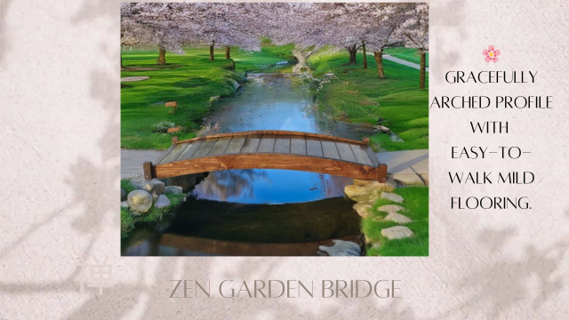 SamsGazebos Japanese Zen Garden Bridge, 6 ft. - Asian - Garden Statues ...