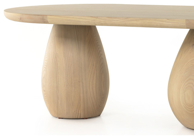 Merla Wood Coffee Table-Light Naturl Ash - Transitional - Coffee Tables ...