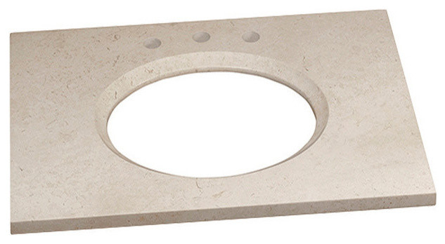 Ronbow Marble Vanity Top With 8" Widespread Faucet Hole, Cream Beige ...