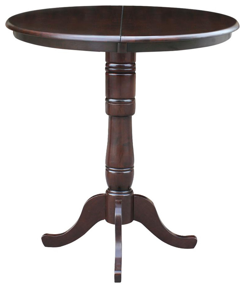 Round Top Pedestal Table With 12 Leaf - Contemporary - Outdoor Dining ...