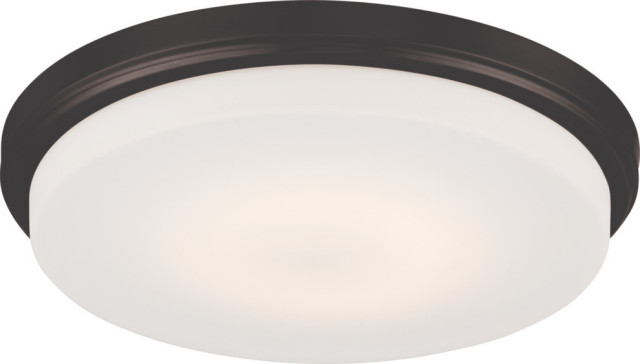 Dale LED Flush Fixture With Opal Frosted Glass - Transitional - Flush ...