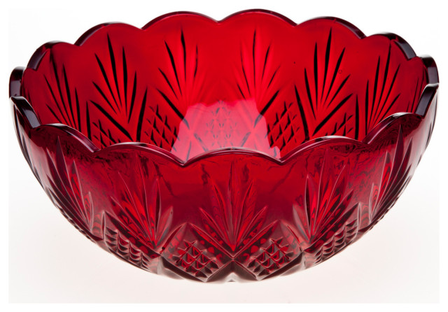 Dublin Red Serving Bowl - Traditional - Serving And Salad Bowls - by ...