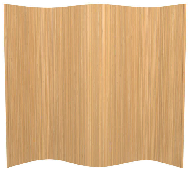6' Tall Bamboo Wave Screen, 6 ft. - Asian - Screens And Room Dividers ...
