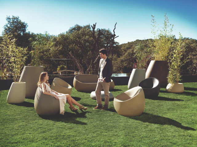 Stone Lounge Chair 34.75"x31"x30" - Contemporary - Outdoor Lounge ...